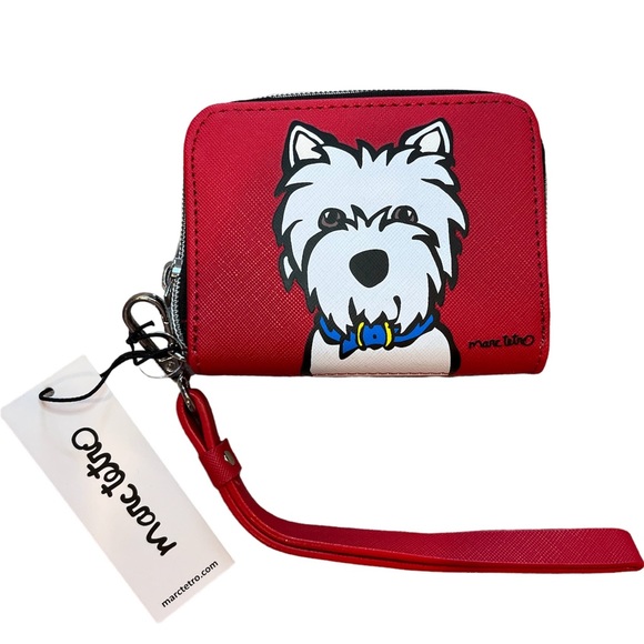 Bags | Marc Tetro Wesley Dog Red Wallet New | Poshmark